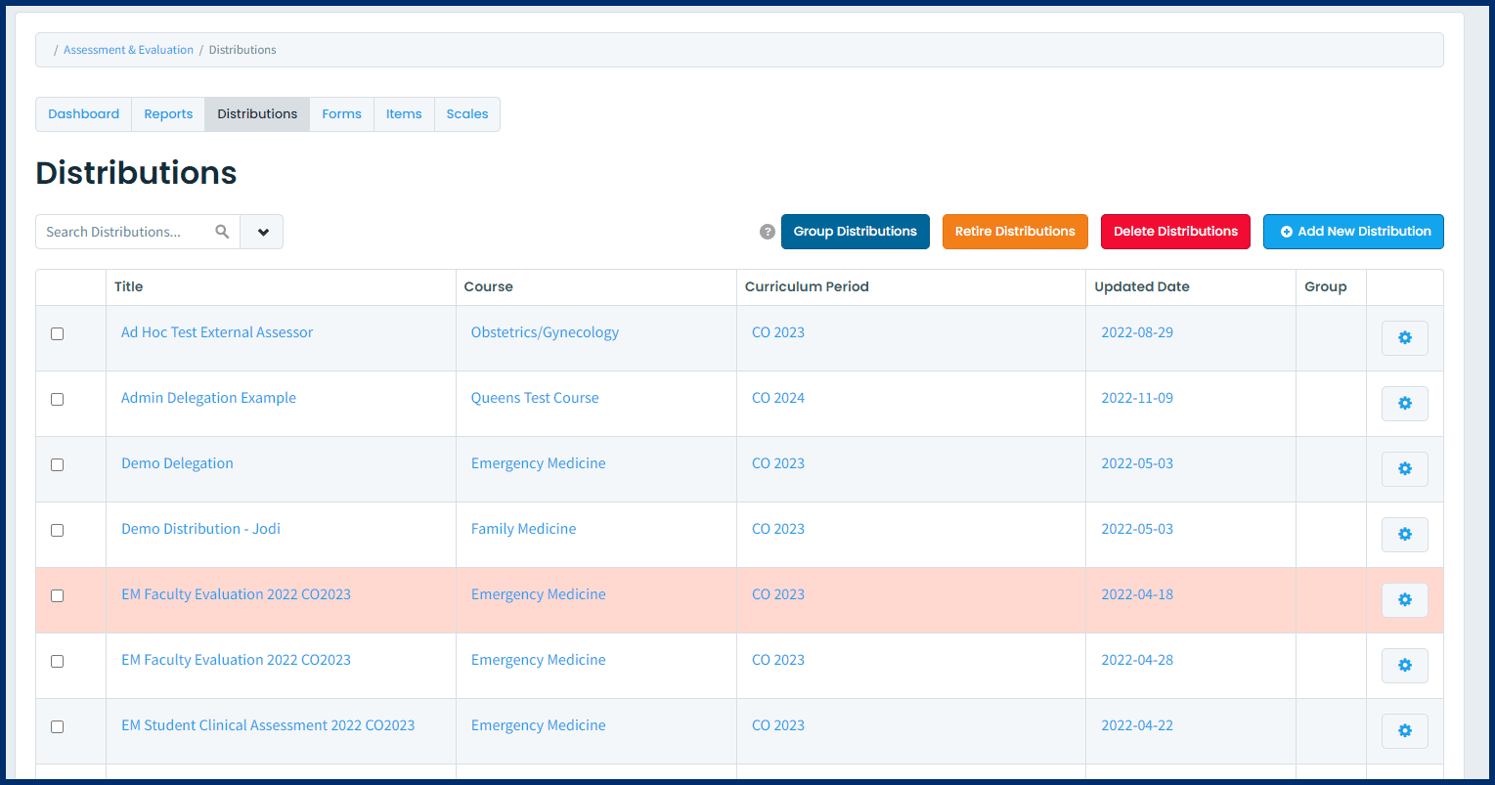 Distributions Overview